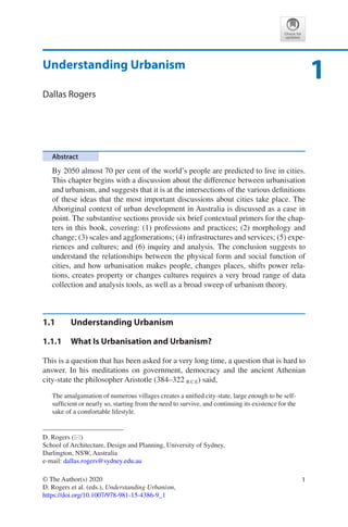 Lecture 1- Understanding Urbanism.pdf easy | PDF