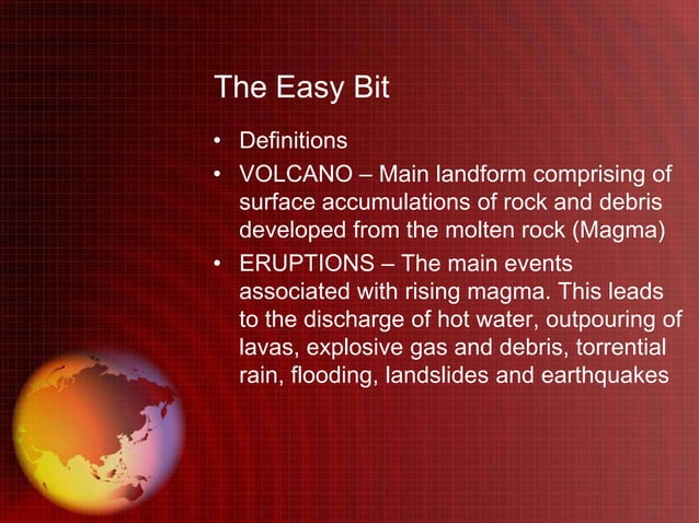 Lecture 1 volcanic hazards | PPT