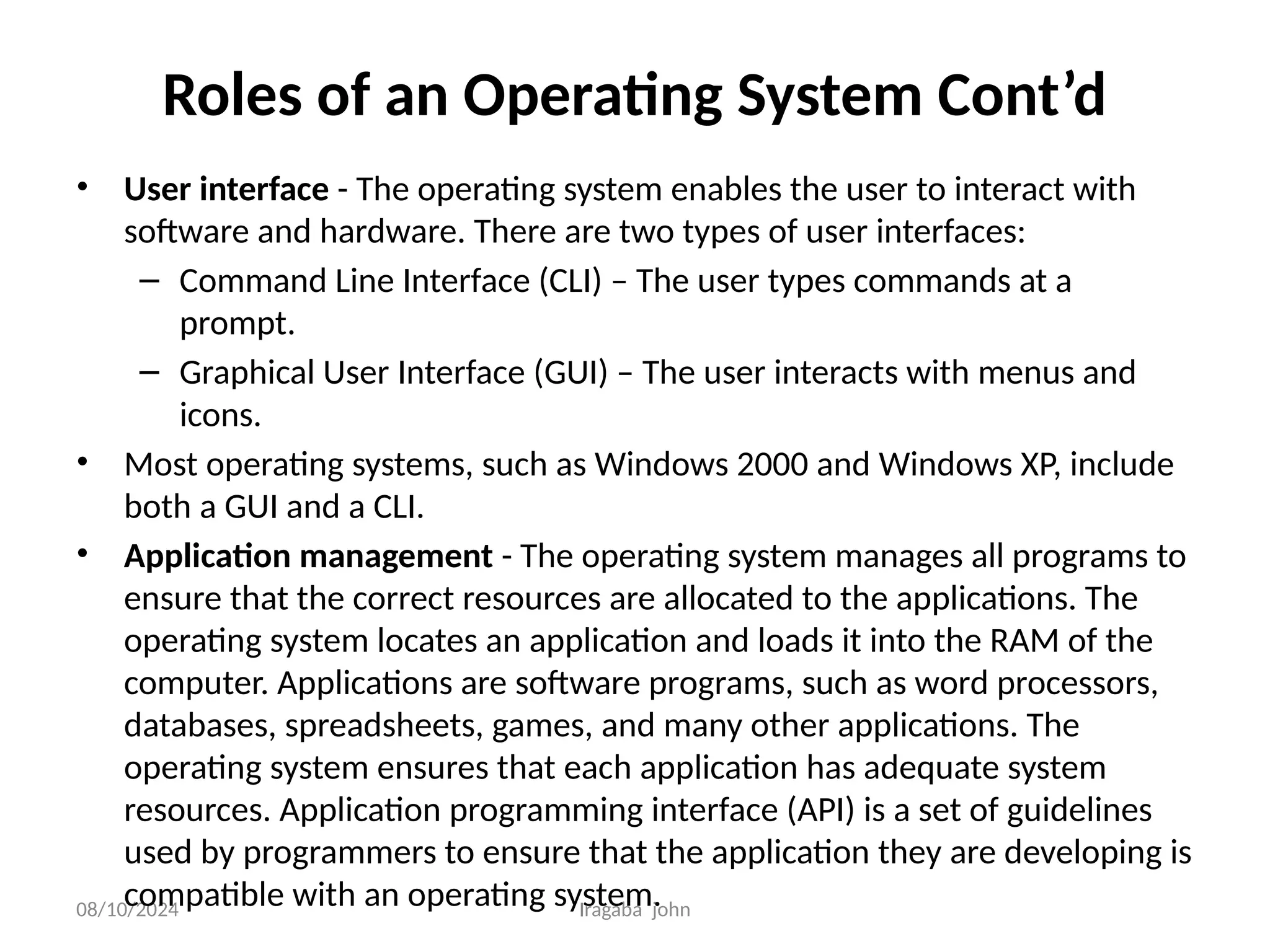 Lecture 1 - Windows operating system concepts.pptx | Operating Systems | Computer Software and ...