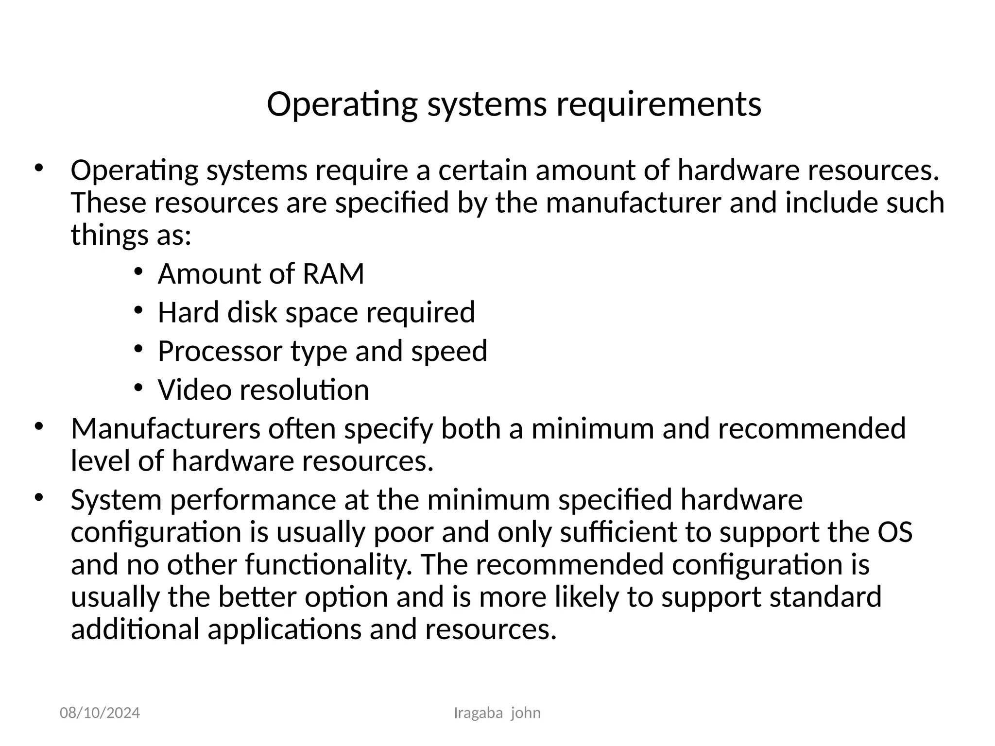 Lecture 1 Windows Operating System Conceptspptx Operating Systems