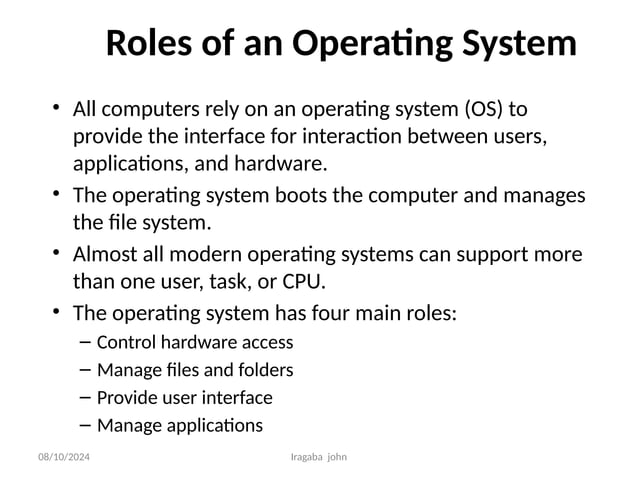 Lecture 1 - Windows operating system concepts.pptx | Operating Systems ...