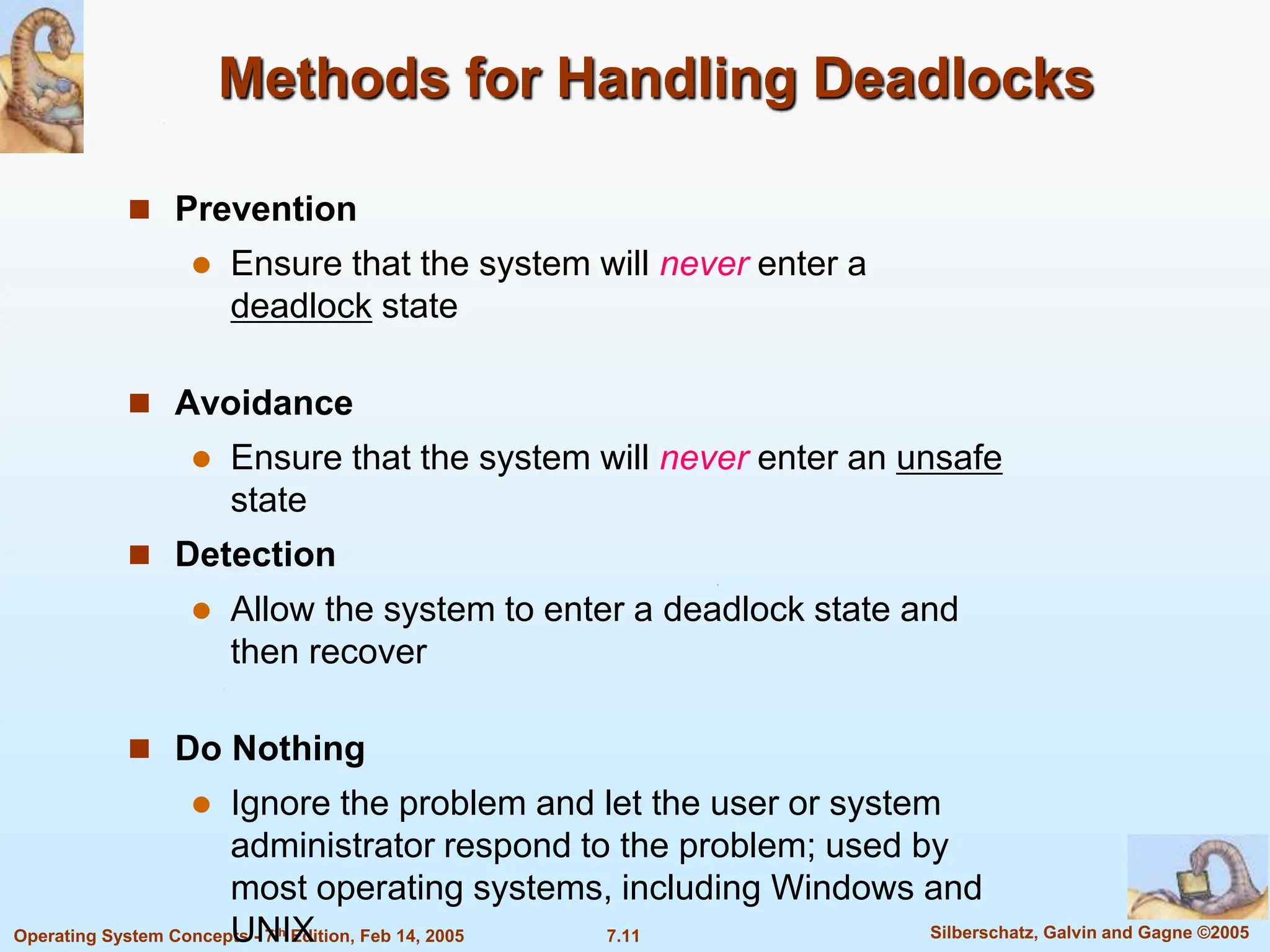 Lecture 10 11 For Deadlock Operating Systemppt