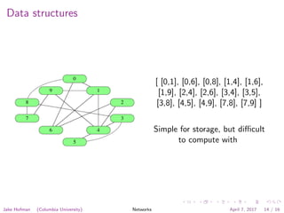 Modeling Social Data, Lecture 10: Networks | PPT
