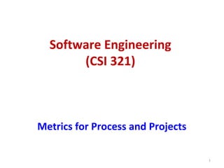 Software Engineering (Metrics for Process and Projects) | PPT
