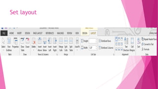 creating & modifying tables | PPTX