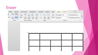 creating & modifying tables | PPTX