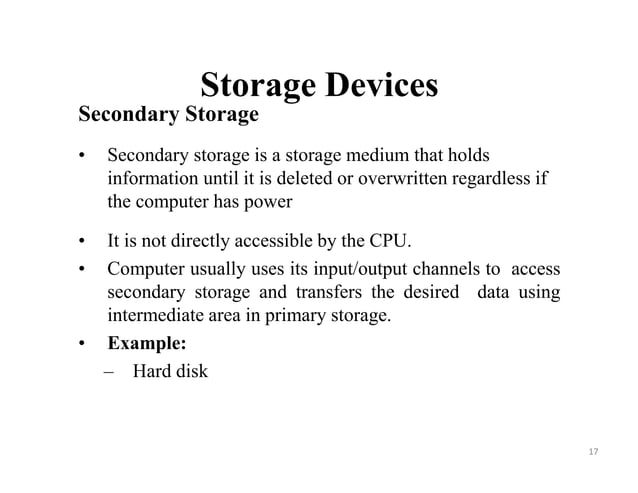 Storage Devices | PPT