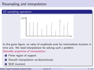 Lecture 10 (Digital Image Processing) | PPT