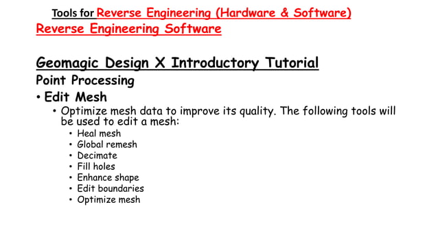 Lecture 10 Tools For Reverse Engineering Hardware And Software Pptx Graphics Software