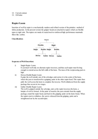 Projectile Loom | Rapier Loom | Multi-Phase Loom | Weaving Technology ...