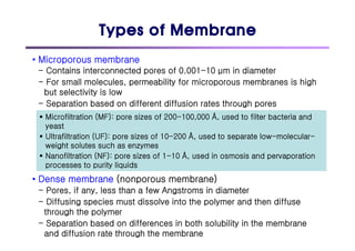 Membrane separation | PDF