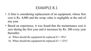 Replacement models and maintenance analysis | PPTX | Financial Planning ...
