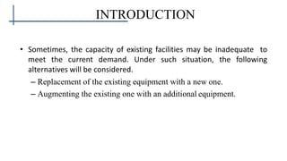 Replacement models and maintenance analysis | PPTX | Financial Planning | Personal Finance