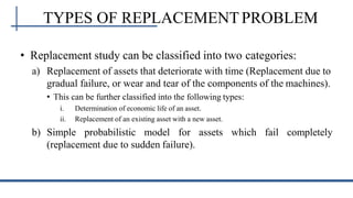 Replacement models and maintenance analysis | PPTX | Financial Planning ...