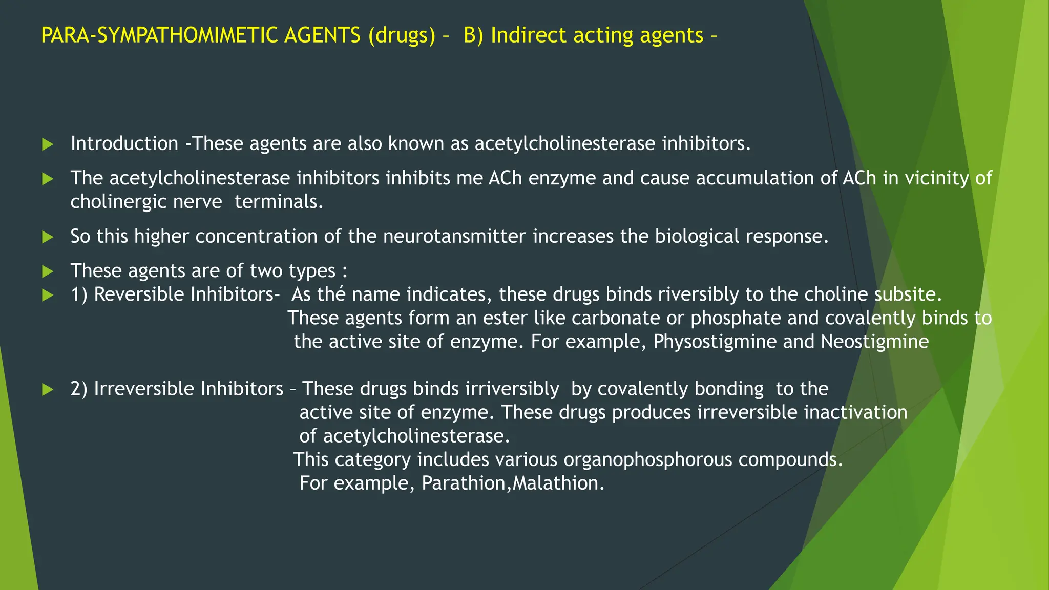 Lecture 10 .Parasympathetic agents- Indirect acting.pptx