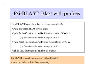 Bio informatics, Sequence tags, log odds and profile | PPT