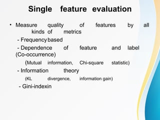 feature selection slides share and types of features selection | PPT