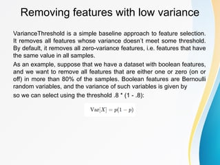 feature selection slides share and types of features selection | PPT