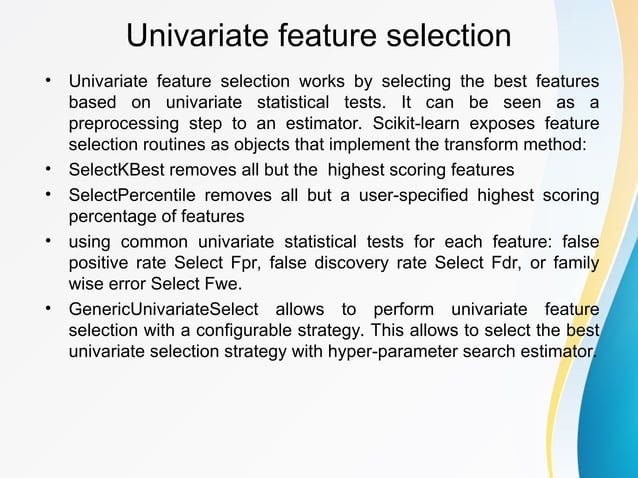 feature selection slides share and types of features selection | PPT