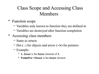 Classes and objects constructor and destructor | PPT