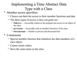 Classes and objects constructor and destructor | PPT