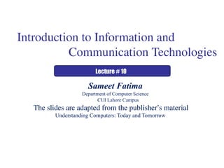 Introduction to Information and Communication Technologyh | PPTX