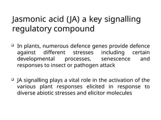 Lecture 10 jasmonic acid signalling regulation | PPTX