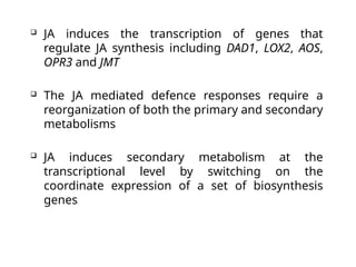 Lecture 10 jasmonic acid signalling regulation | PPTX