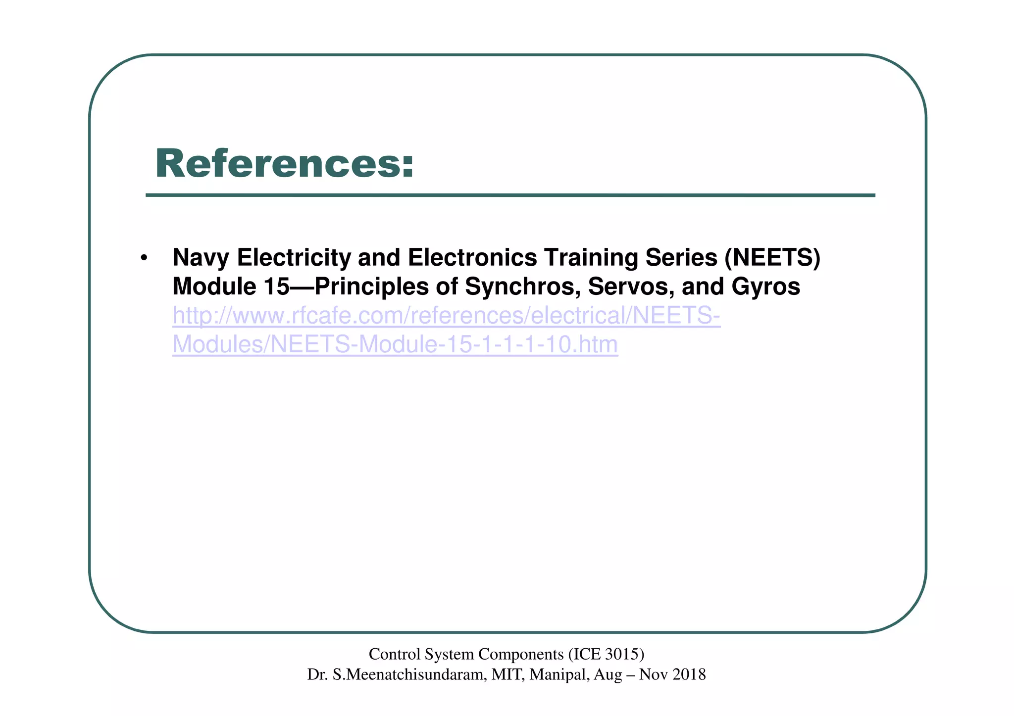 Lecture 10 applications of synchros | PDF
