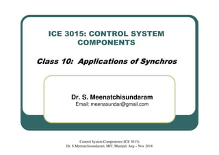 Lecture 10 applications of synchros | PDF