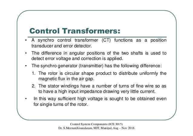 Lecture 10 applications of synchros