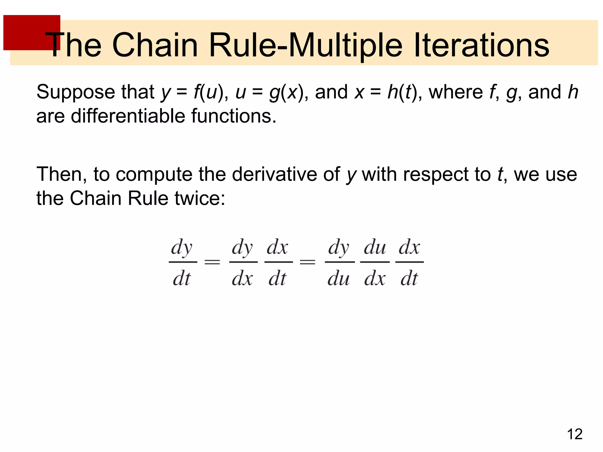 Lecture 10 chain rule - section 3.4 | PPT
