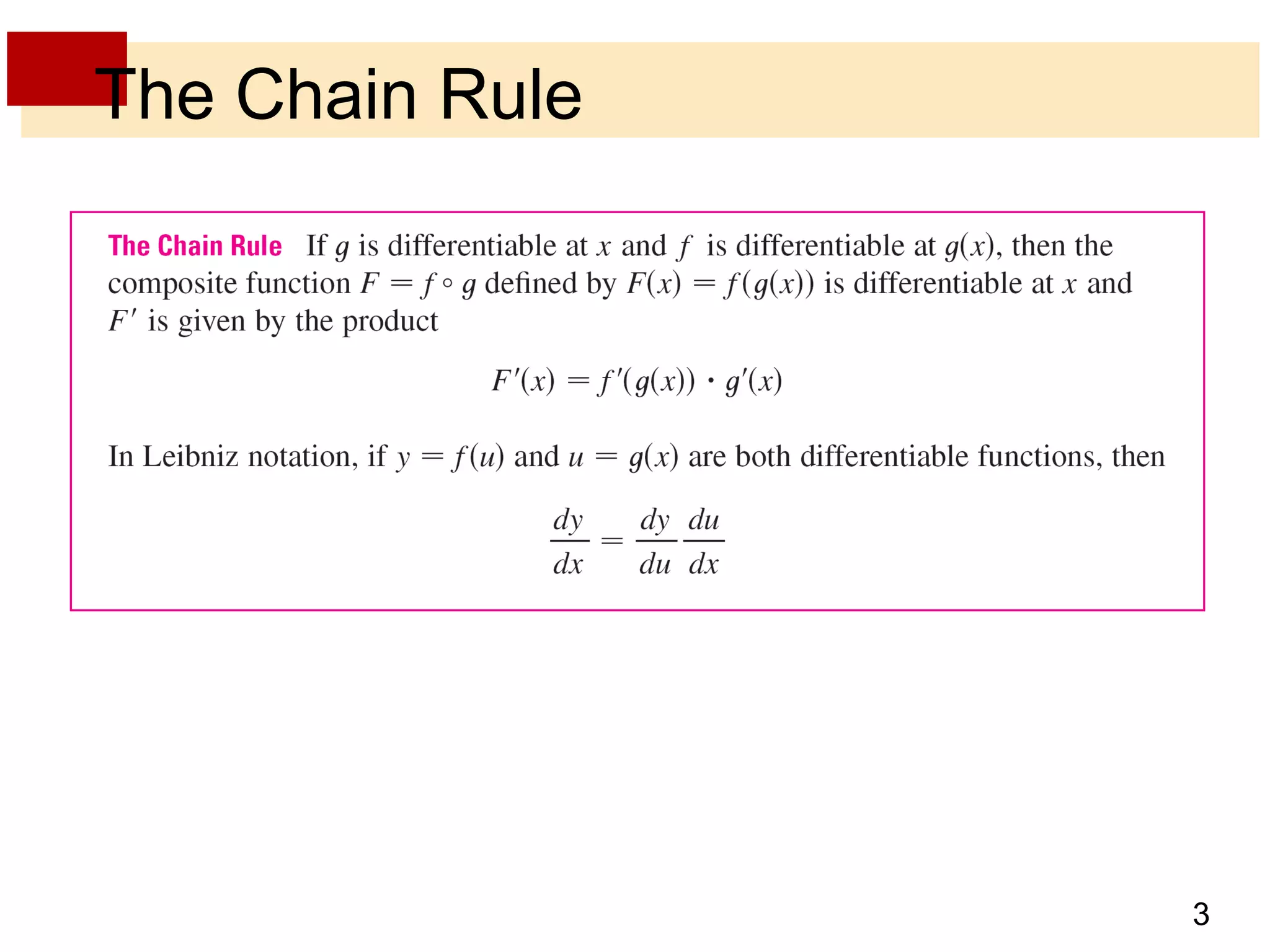 Lecture 10 chain rule - section 3.4 | PPT