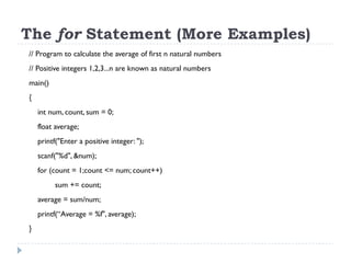Lecture 10 - Control Structures 2 | PPT