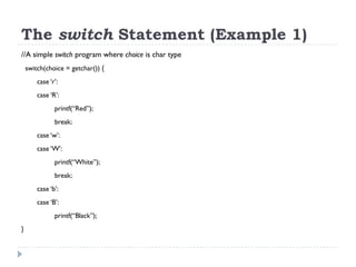 Lecture 10 - Control Structures 2 | PPT