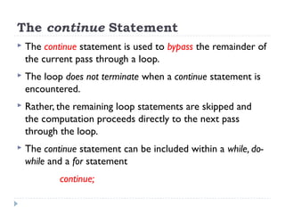 Lecture 10 - Control Structures 2 | PPT
