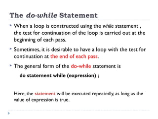 Lecture 10 - Control Structures 2 | PPT