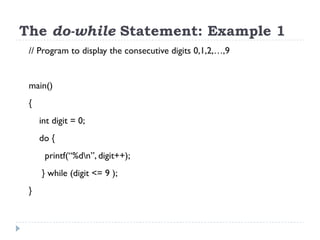 Lecture 10 - Control Structures 2 | PPT