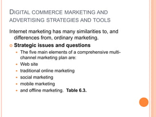 Lecture 10 e-cmmerce marketing and advertising concepts -chapter 6 | PPTX