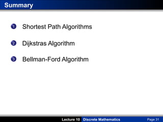 Lecture 10 - Graph part 2.pptx,discrete mathemactics | PPT