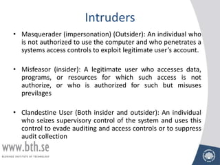Lecture 10 intruders | PPTX