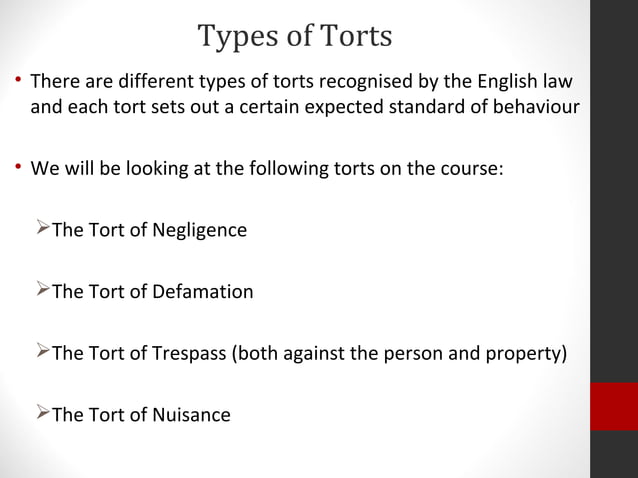 Lecture 10 law of tort | PPT | Injuries | Diseases and Conditions