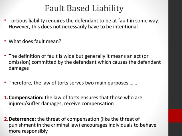 Lecture 10 law of tort | PPT | Injuries | Diseases and Conditions
