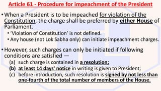 Lecture 10 office of indian president | PPTX