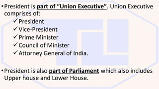 Lecture 10 office of indian president | PPTX
