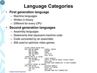Lecture 10 software development | PPT | Programming Languages | Computing