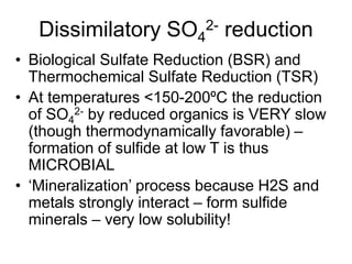 Lecture 10 - Sulfur cycling.ppt, reduction | PPT