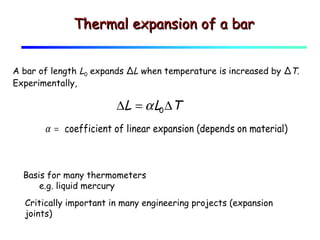 Lecture 10 temperature. thermometers. thermal expansion. | PPT