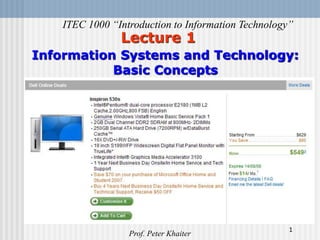 Information Systems and Technology: Basic Concepts | PPT