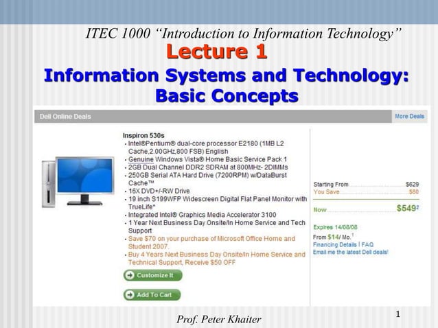 Information Systems and Technology: Basic Concepts | PPT | Computing | Technology & Computing